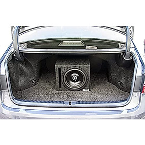 Bbox 12SVSC Single Vented 12 Inch Subwoofer Box - Premium Subwoofer Box Improves Audio Quality, Sound & Bass - Car Subwoofer Boxes & Enclosures with Nickel Finish Terminals