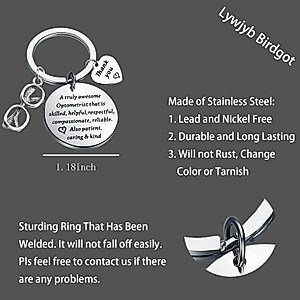 Lywjyb Birdgot Optometrist Gift Doctor Jewelry Gift for Optometrist Graduation Gift for Optometrist Optometrist Keychain Vision Gift for Optometry (Optometrist ke)
