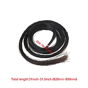 BQLZR Black 32 inch Hank Mongolian Horse Hair Violin Bow Hair Replacement