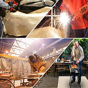 Welding Blanket, Heavy Duty Welding Blanket 6FTx8FT Large Size Fiberglass Welding Curtain for Industrial Welding Home Protection Heat Insulation