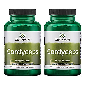 Swanson Cordyceps 600 Milligrams 120 Capsules (2 Pack)