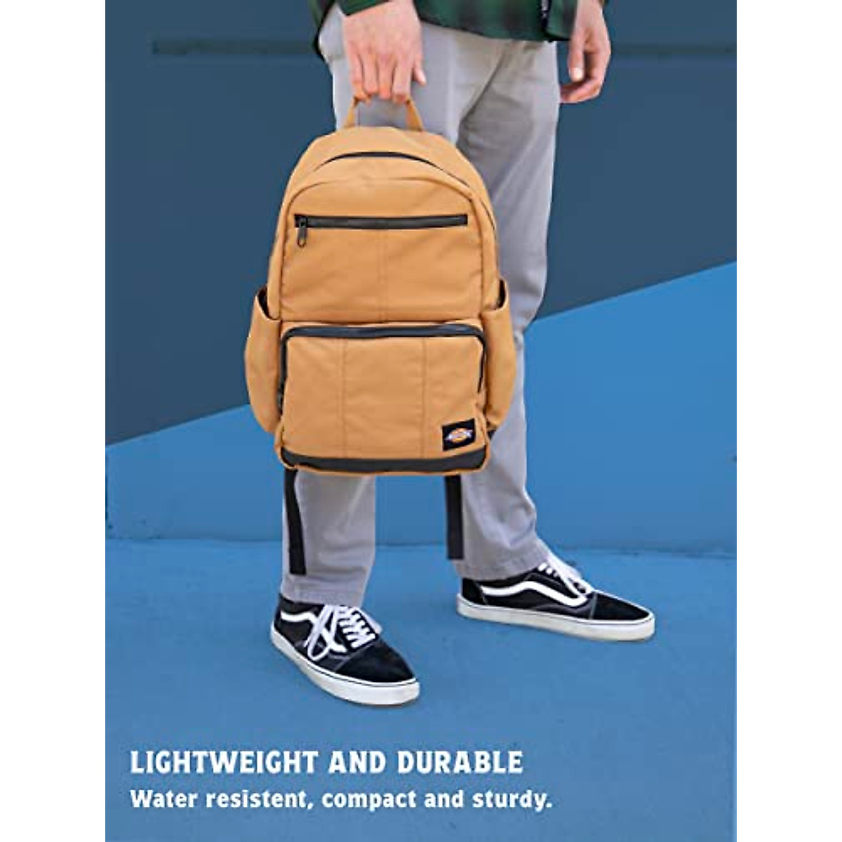 Dickies Journeyman Extra Large Capacity Backpack Classic Logo Water Resistant Casual Daypack for Travel Fits 15.6 Inch Notebook (Brown Duck)