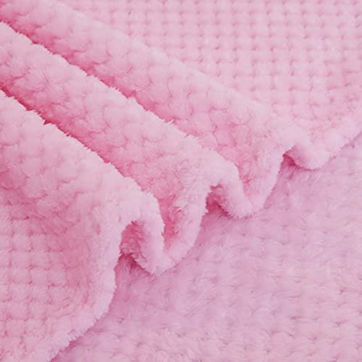 Throw Blanket, Sofa Couch Flannel Blankets - Soft Warm Plaid Fleece Bed Blanket Large Mesh Flannel Blankets Thick Breathable Throw Blanket for Couch