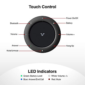 AV Access USB/Bluetooth Speakerphone Full-Duplex Audio, 4 AI Mics Beamforming, 8 Meter 360°Voice Pickup, Loud & Clear, Echo Cancellation, for Skype Zoom Conference Calls