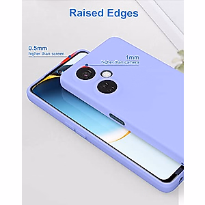 Foluu Silicone Case for OnePlus Nord N30 5G, Liquid Gel Rubber Case with Soft Microfiber Lining Cushion Slim Hard Shell Shockproof Protective Cover for OnePlus Nord N30 5G 2023 (Purple)