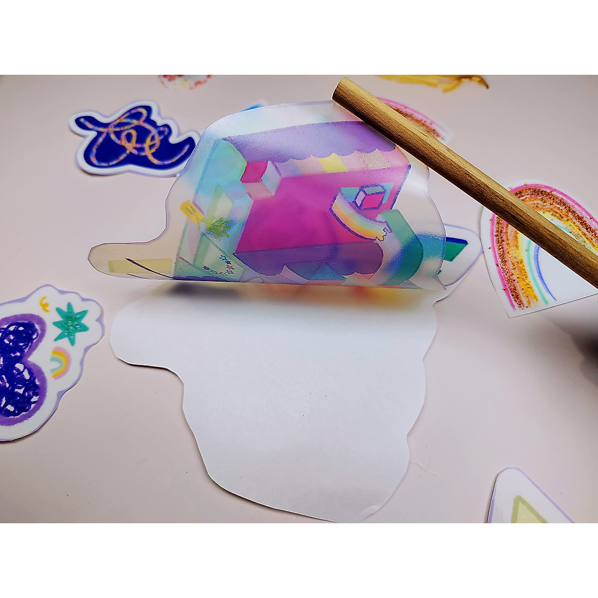 25 Sheets Frosty Transparent Printable Vinyl Sticker Paper A4 Size (8.25" x 11.7") Waterproof Vinyl Sticker Paper Quick Dry For Inkjet/Laser Printer