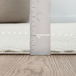 Abani Cream Area Rug for Living Room, Bedroom- Zen Reiki Pattern- 8 x 10 -Durable & Easy to Clean