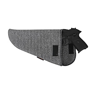 TOURBON Hunting Shooting Pistol Sock Gun Sleeve Handgun Storage (Pack of 3 Pieces) (Grey)