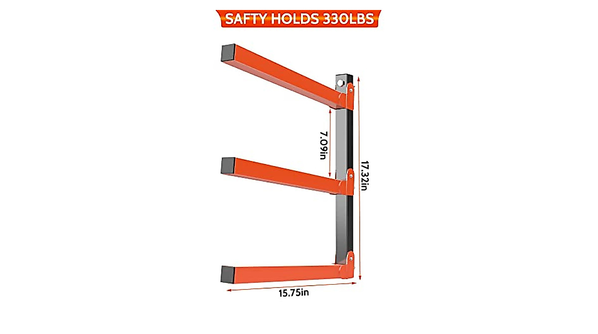 Ultrahaus 3-Level Metal Lumber Rack - Organizer for Storage