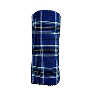 Sunfish Tartan Golf Headcover Set Blue Plaid - Driver, Fairway, Hybrid