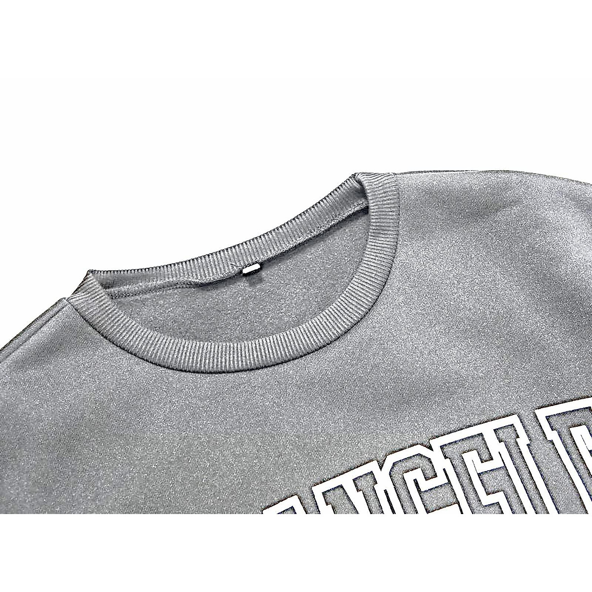 LilyCoco Women's Graphic Oversized Sweatshirt Long Sleeve Crewneck Pullover Top Los Angeles Gray Medium