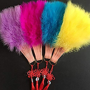 African Folding Wedding Feather Hand Fan Handmade Fans for Wedding Party Gift Dropshopping Wedding Decoration Hand Fan