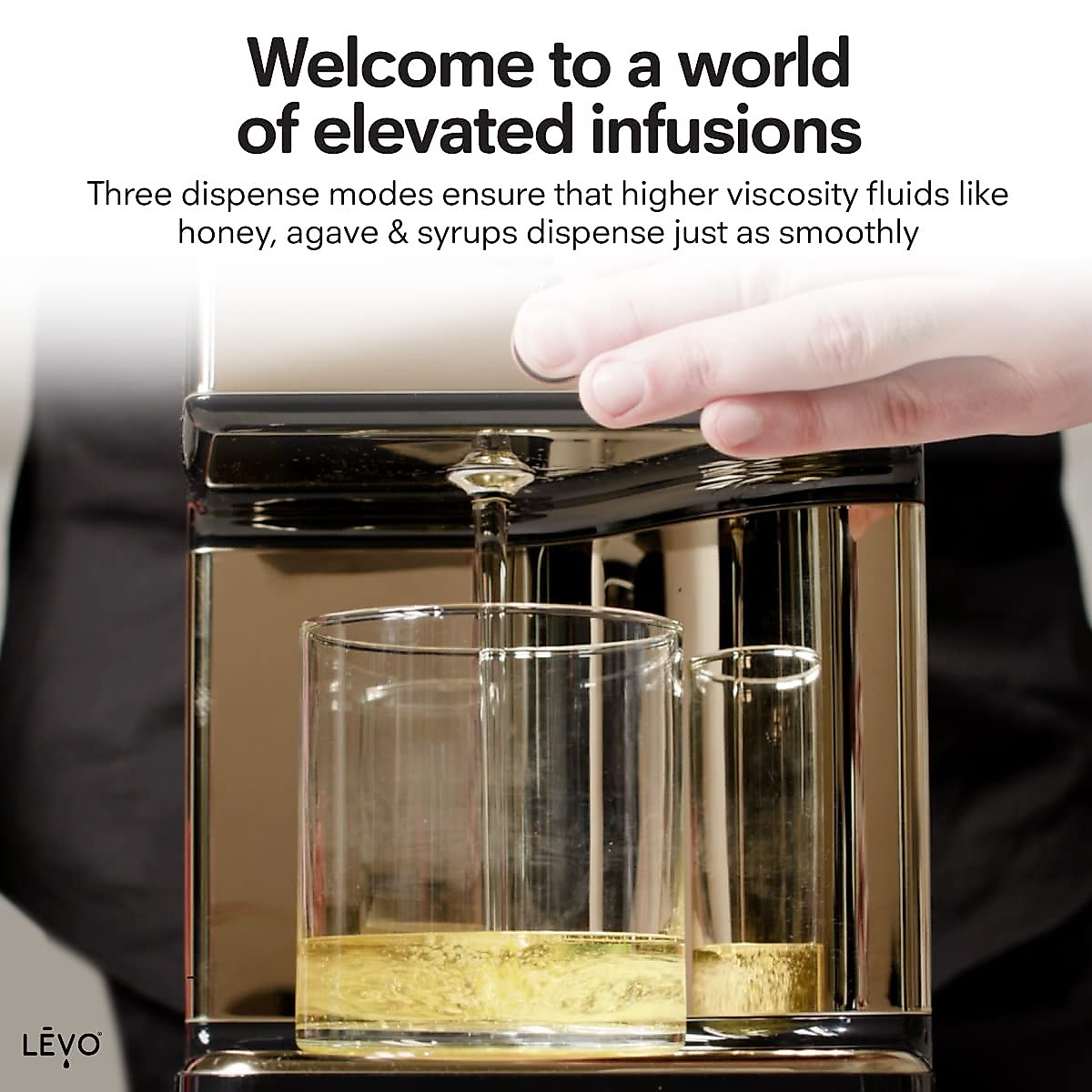 LEVO Lux - Premium Herbal Oil Infusion Machine - Botanical Extractor - Herb Dryer, Decarboxylator, & Oil Infuser - Gourmet Edible Infusion Maker - For Infused Gummies, Brownies & More - Silver