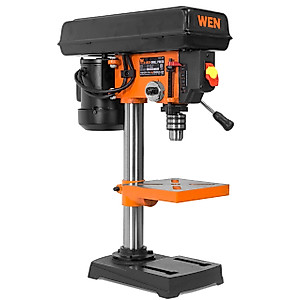 WEN 4206T 2.3-Amp 8-Inch 5-Speed Cast Iron Benchtop Drill Press,Black,Orange