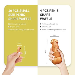 Vaseni Commercial Strange Shape Waffle Maker Machine, 4 PCS Non Stick Electric Waffle Iron, Hot Dog Baker, Waffle Iron Baking Machine, Pancake Maker, Waffle Ovens 1550W 110V