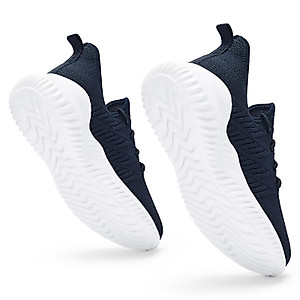 PPQ Womens Slip On Walking Shoes，Memory Foam Lightweight Comfort Casual Workout Shoes,Yoga Or Tennis Or Running Sneakers Blue 7