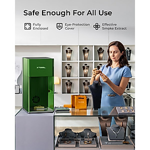 xTool F1 Ultra 20W Fiber & Diode Dual Laser Engraver, 10000mm/s Ultra Fast Laser Engraver and Cutter Machine for Jewelry, Metal, Wood, with Smart Camera, Auto Streamline, 3D Engraving Machine