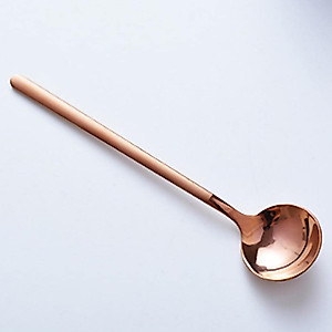 MauSong Professional Coffee Cupping Spoon Dessert Yogurt Spoon Stainless Steel 13x3cm - Rose Gold