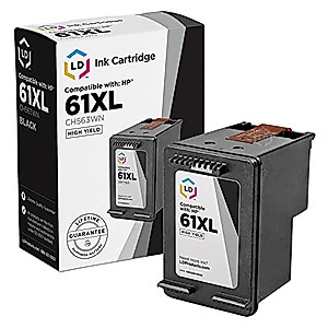 LD Products Remanufactured Ink Cartridge Replacement for HP 61XL CH563WN High Yield (Black)