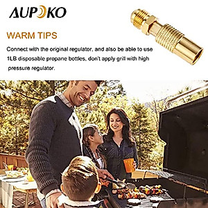 Aupoko 3/8 Propane Elbow Adapter Fitting, Fits for 17 Inch and 22 Inch Black Stone Tabletop Grill or Portable Gas Griddle Connect RV Trailer Extension Hose