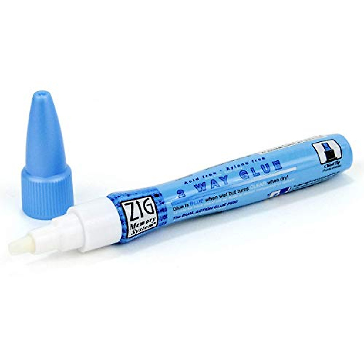 EK Tools 55-00012 Glue Pen Zig Chisel Tip 2 Way, Multicolor