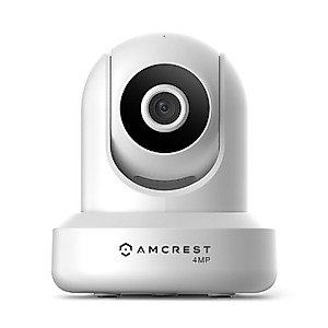 Amcrest 4MP ProHD Indoor WiFi Camera, Security IP Camera with Pan/Tilt, Two-Way Audio, Night Vision, Remote Viewing, 4-Megapixel @30FPS, Wide 90° FOV, IP4M-1041B (Black)
