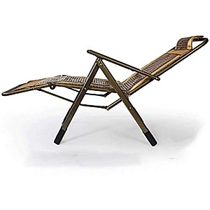 XZGDEN Lightweight Camping Chairs Garden Loungers Folding Chair Summer Breathable Cool Recliner Office Chair Lunch Break Chair Adjustable Adjustable Lounge Chair (Color : A)