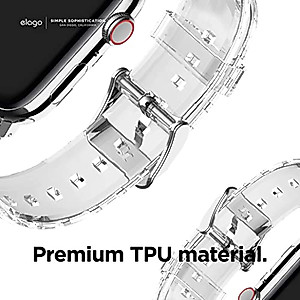 elago Clear Band Compatible with Apple Watch Band 38mm 40mm 41mm, Compatible with iWatch Series 8/SE2/7/6/SE/5/4/3/2/1 – Transparent Protective Band, Watch Strap Connector Included