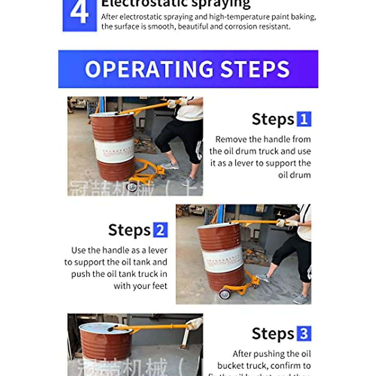 55 Gallon Drum Dolly - Stuffygreenus Industry Heavy Duty Barrel Wheels Barrel Dolly for 55 Gallon Drum Cart with Tow Bar Round Dolly Steel Low Profile, 1200lbs