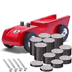 3.625 Ounces Cylindrical Tungsten Weights and 4 Pieces Polished Axles, 3/8 Inch Cylinders Weights Tungsten Buffer Weight Car Incremental Weights Speed Axles Kit for Your Car