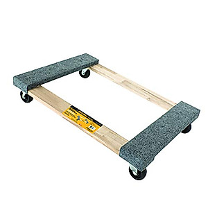 Olympia Tools Furniture Dolly for Moving, 1000 LB Capacity, 18 x 30 in, Fully Asembled, FSC Acacia Wood (Single Pack)