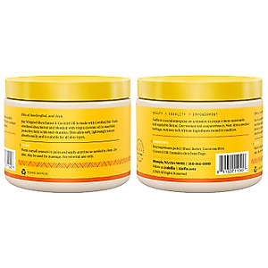 Alaffia Whipped Shea Butter & Coconut Oil, Skin Care and Hair Care, Nourishing Moisturizer Improves Elasticity and Repairs with Vitamin E, Unscented, 2 Pack - 4 Oz Ea