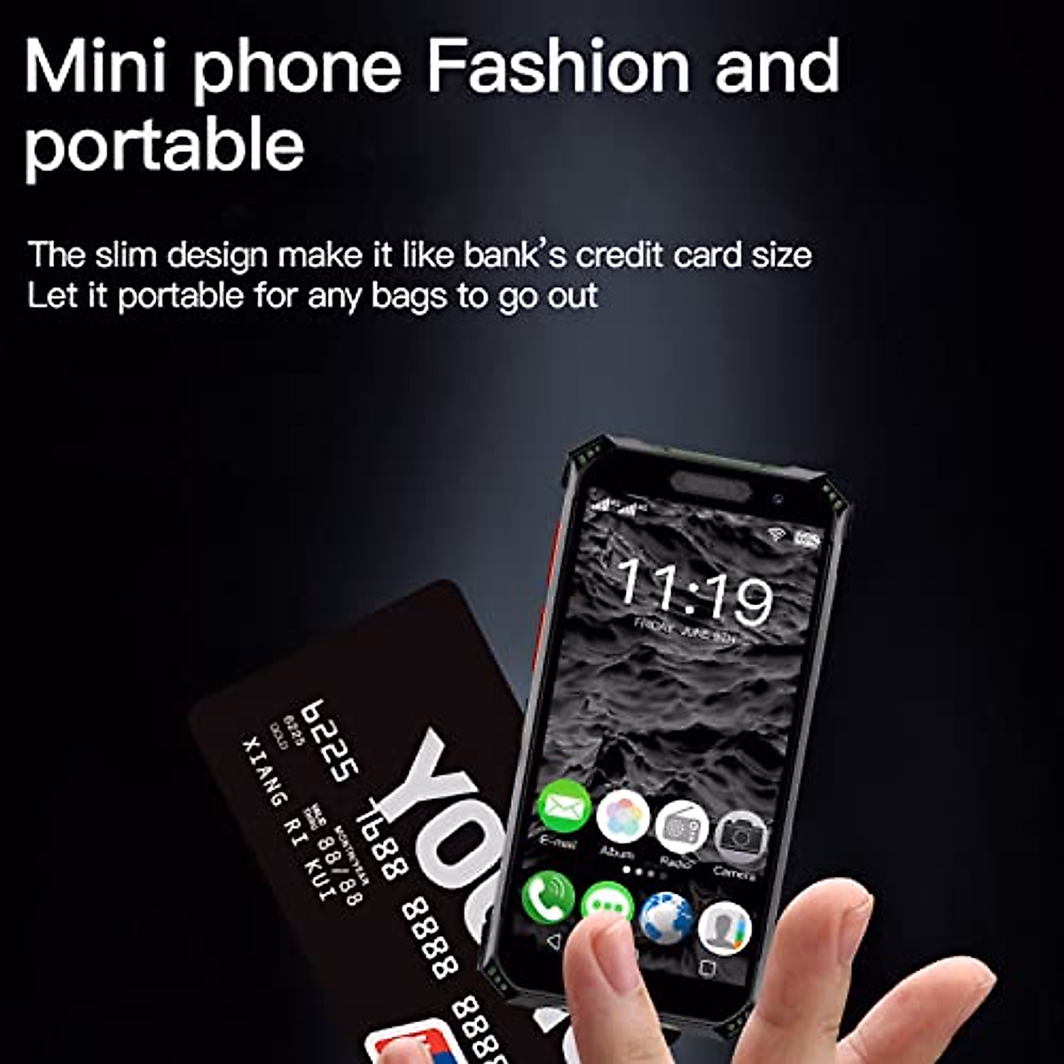 Unlocked Android Smartphone,S10max Mini Rugged Cell Phone,4GB RAM NFC Unlocked Smartphone IP68 Waterproof 4G Smartphone Phone (#2)