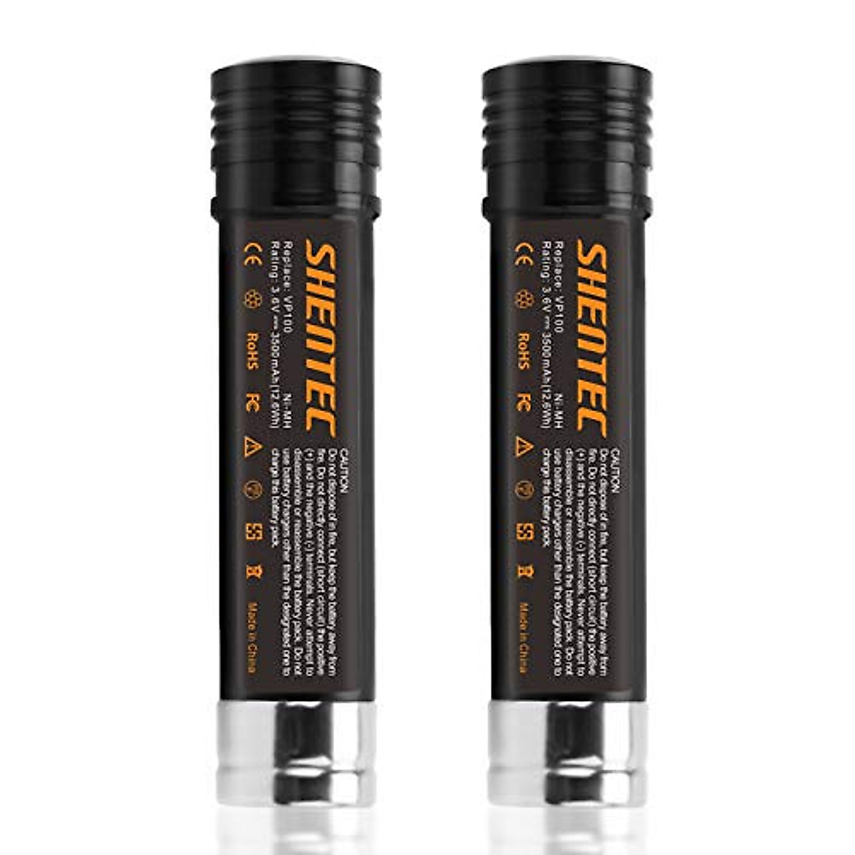 Shentec 2 Pack 3.5Ah 3.6V Replacement Battery Compatible with Black & Decker Versapak Vp100 Vp105 Vp110 Vp142 Vp143 Sears-Craftsman Pivot180 PLR36NC S100 S110 151995-03 387854-00 383900-03, Ni-MH