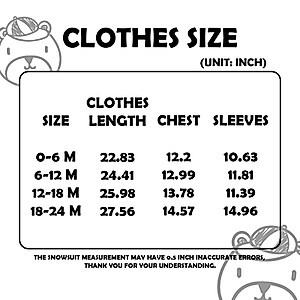 Baby Girls Clothes Winter Snowsuit For Toddler Infant Boys Coat 6-9-12 Months