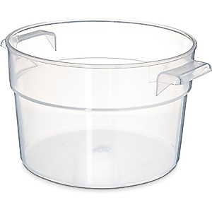 Carlisle FoodService Products 020530 BPA-Free Bains Marie Round Storage Container, 2 Quart, Clear