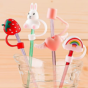 6PCS Straw Caps Covers, Straw Covers For Reusable Straws, Straw Tip Covers, Drinking Straw Cover, Straw Caps For Reusable Straws, Straw Protector Cover, Silicone Straw Covers Cap, Cloud Straw Cover