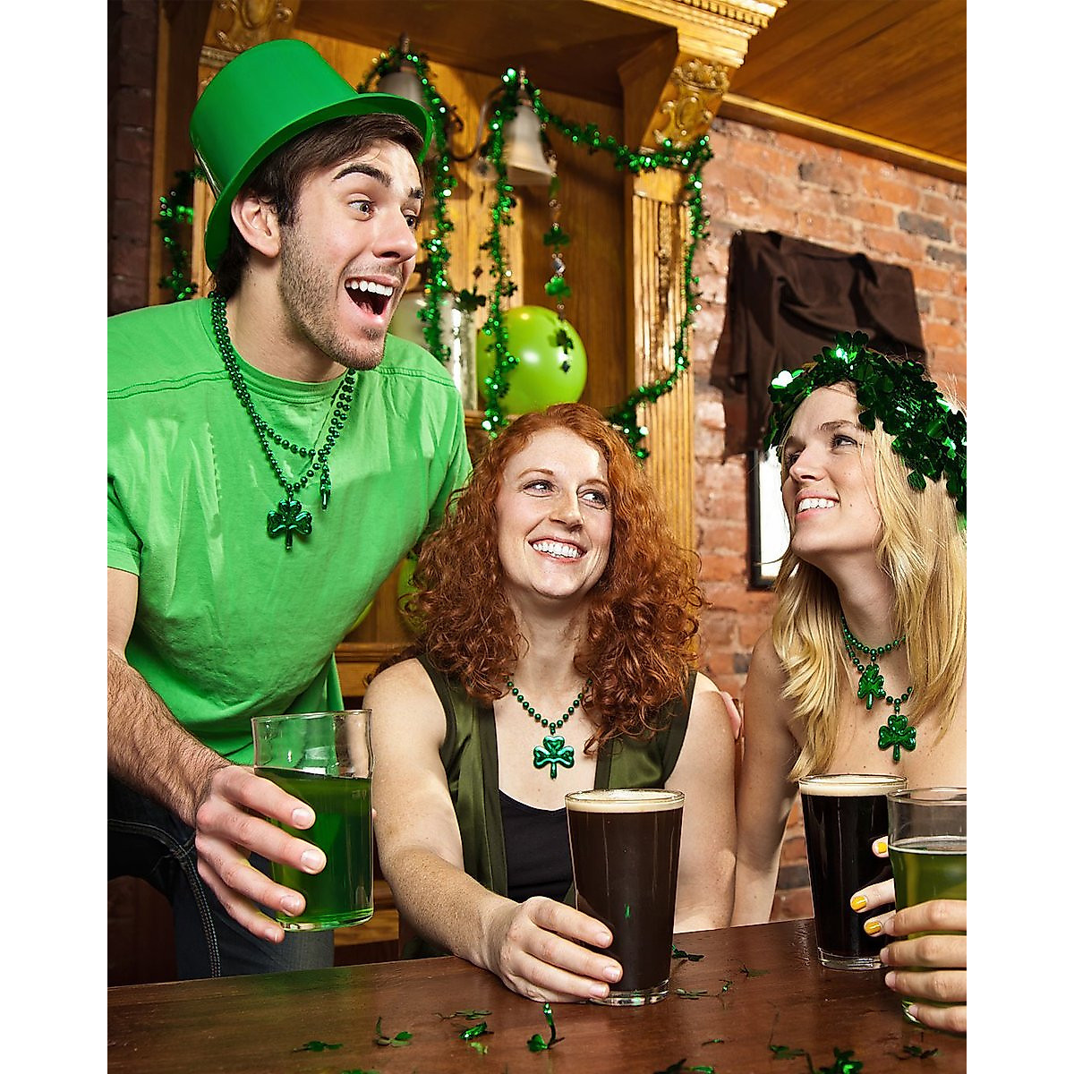 Awkward Styles Lucky AF Mesh Cap St. Patrick's Day Trucker Hats Shamrock Black One Size