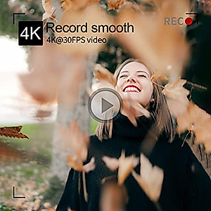 eDealz 4K 48MP Digital Camera for Photography, Vlogging Camera for YouTube with 3.0’’ 180° Flip Screen, WiFi, 16X Digital Zoom, Wide Angle & Macro Lens, Rechargeable Battery, 64GB Micro SD Card
