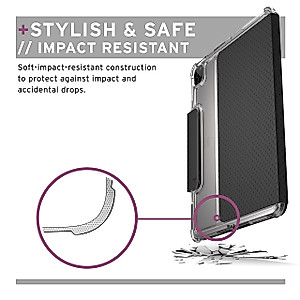 [U] by UAG iPad Pro 12.9" (6th Gen 2022, 5th Gen 2021) Case Black Lucent Lightweight Slim Shockproof Smart Folio Protective Cover with Auto/Sleep Wake & Pencil Holder