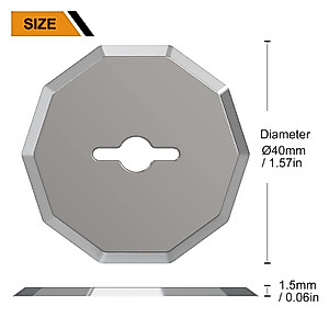 VLOXO WA2300 Blades Replacement Rotary Blades Compatible with VLOXO AT001 Cordless Electric Scissors Electric Cutter Blades(1-1/2")