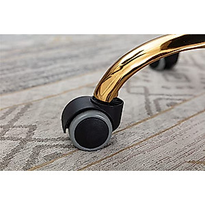 Velvet Office Desk Chair, Modern Tufted Swivel Shell Chair with 5-Star Metal Base, 360° Swivel Height Adjustable Computer Desk Armchair Upholstered Vanity Chair for Home Living Room Bedroom, Pink