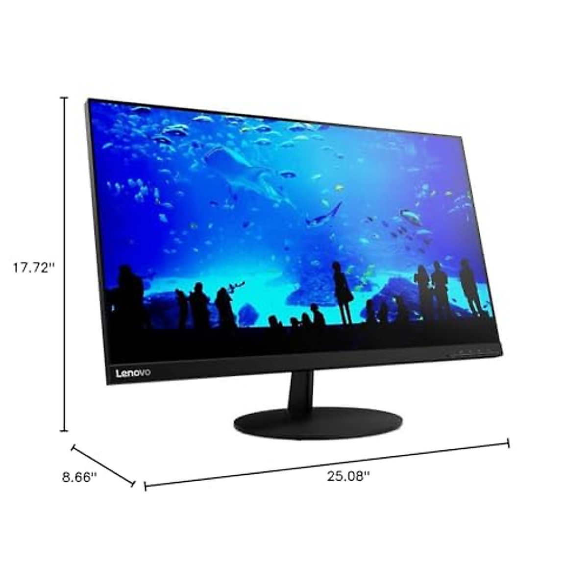 Lenovo L28u-30 28-inch IPS Monitor, UHD 4K Display, Ultra-Thin Bezels, AMD FreeSync, 4ms, 60Hz, HDMI, DisplayPort, Low Blue Light, VESA Mount Capable