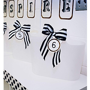 Schoolgirl Style - Industrial Chic | Student Numbers Colorful Cut-Outs, Classroom Décor, 35 Pieces, White, Brown, 3" x 3" (120542)