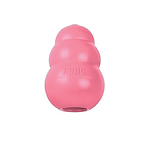 KONG - Puppy Toy Natural Teething Rubber - Fun to Chew, Chase and Fetch - Pink, for Small Puppies