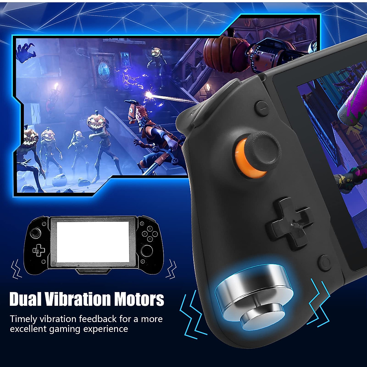 ECHZOVE Switch Controller Grip, Ergonomic Switch Wireless Controller with Six-Axis Gyroscope for Gravity Induction, Twin Motor Vibration, Power-Charging Input Port(NOT for Switch OLED)