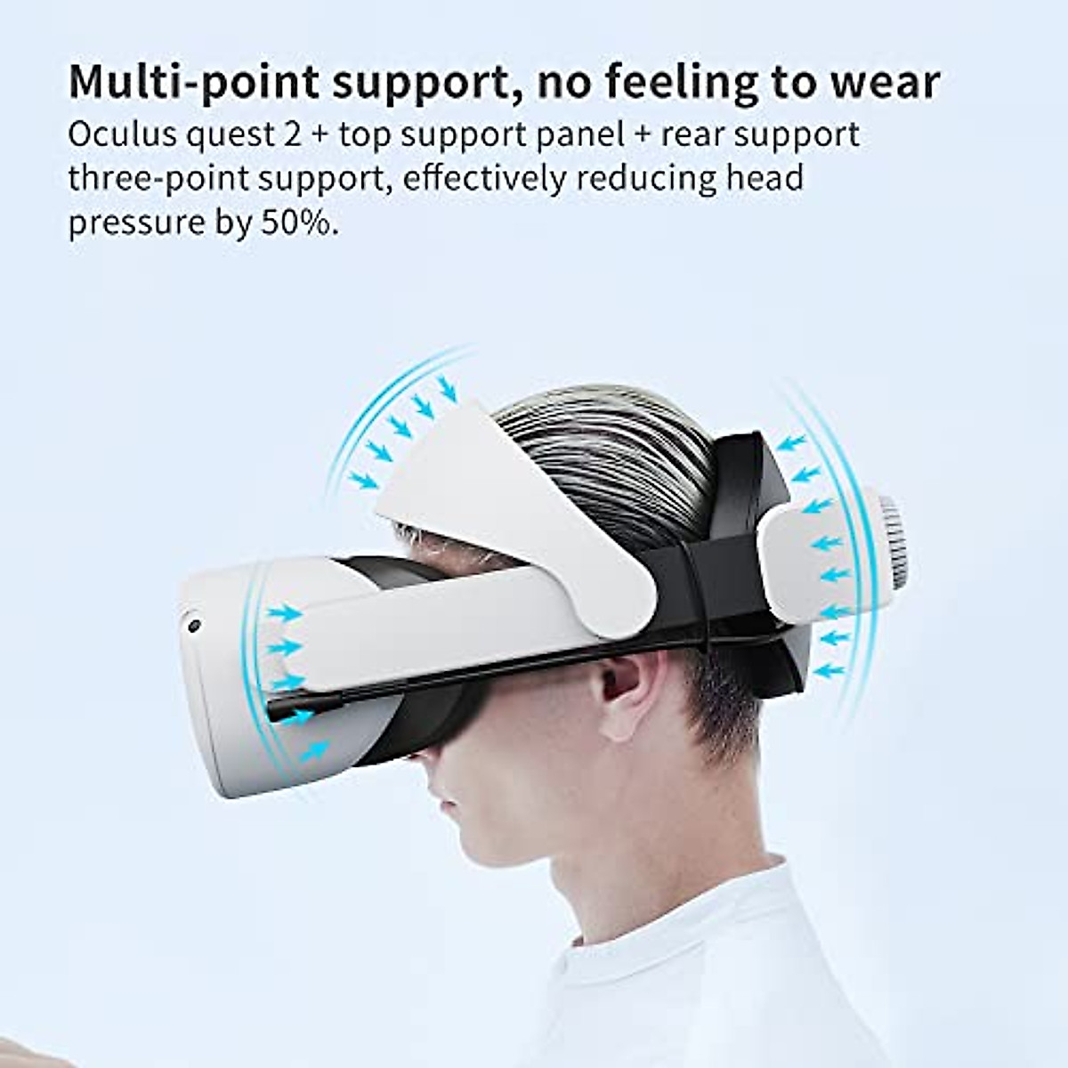 Head Strap for Oculus Quest 2, Meta Quest 2 Accessories Compatible with Quest 2, Replacement for Oculus Quest 2 Elite Strap,Adjustable Oculus Quest 2 Head Strap with Enhanced Support