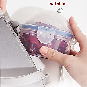 2 Pack Onion Storage Container and Tomato Lemon Apple Produce Saver Holder, Portable Fruit and Vegetable Food Storage Keeper Containers for Fridge