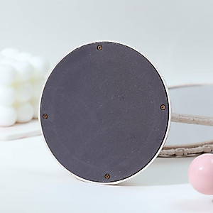 D&XQAUO Heart Shaped Mirror - Coquette Room Decor for Desk, Vanity & Bathroom - Cute Table Mirror with Stand (Beige)