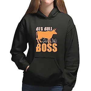 Unique Boss Gifts for Bulldog Lovers Big Bull Head Black and Muticolor Unisex Hoodie